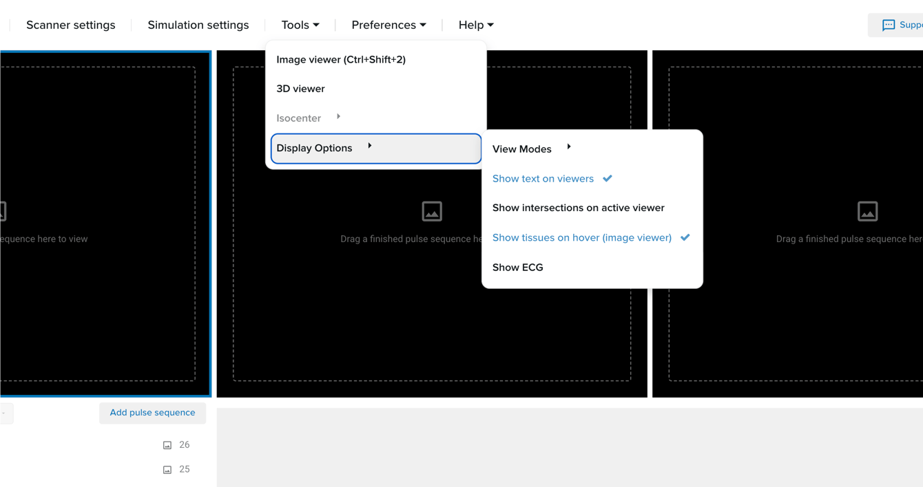 Change Display Options