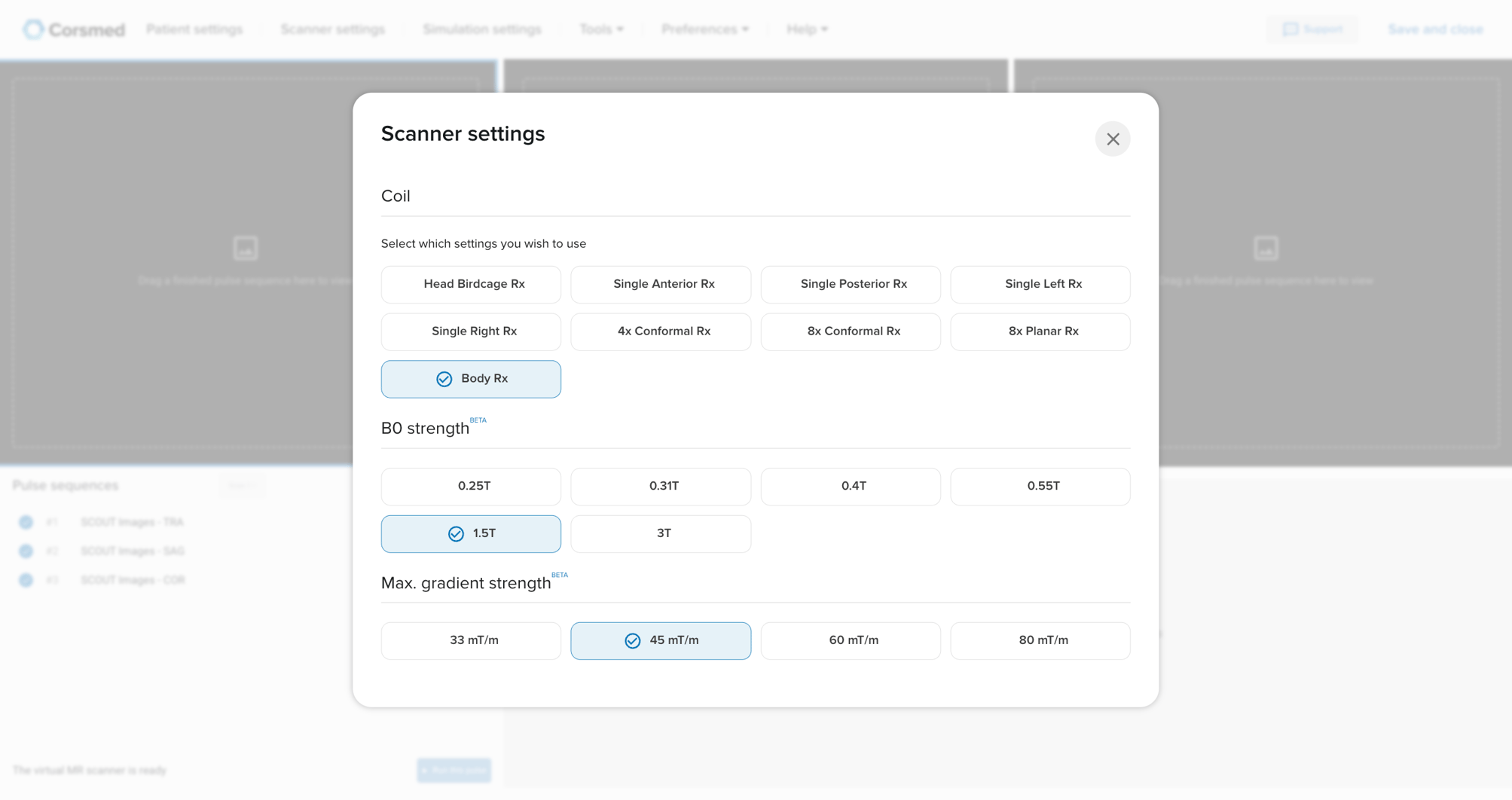 Change Scanner Settings