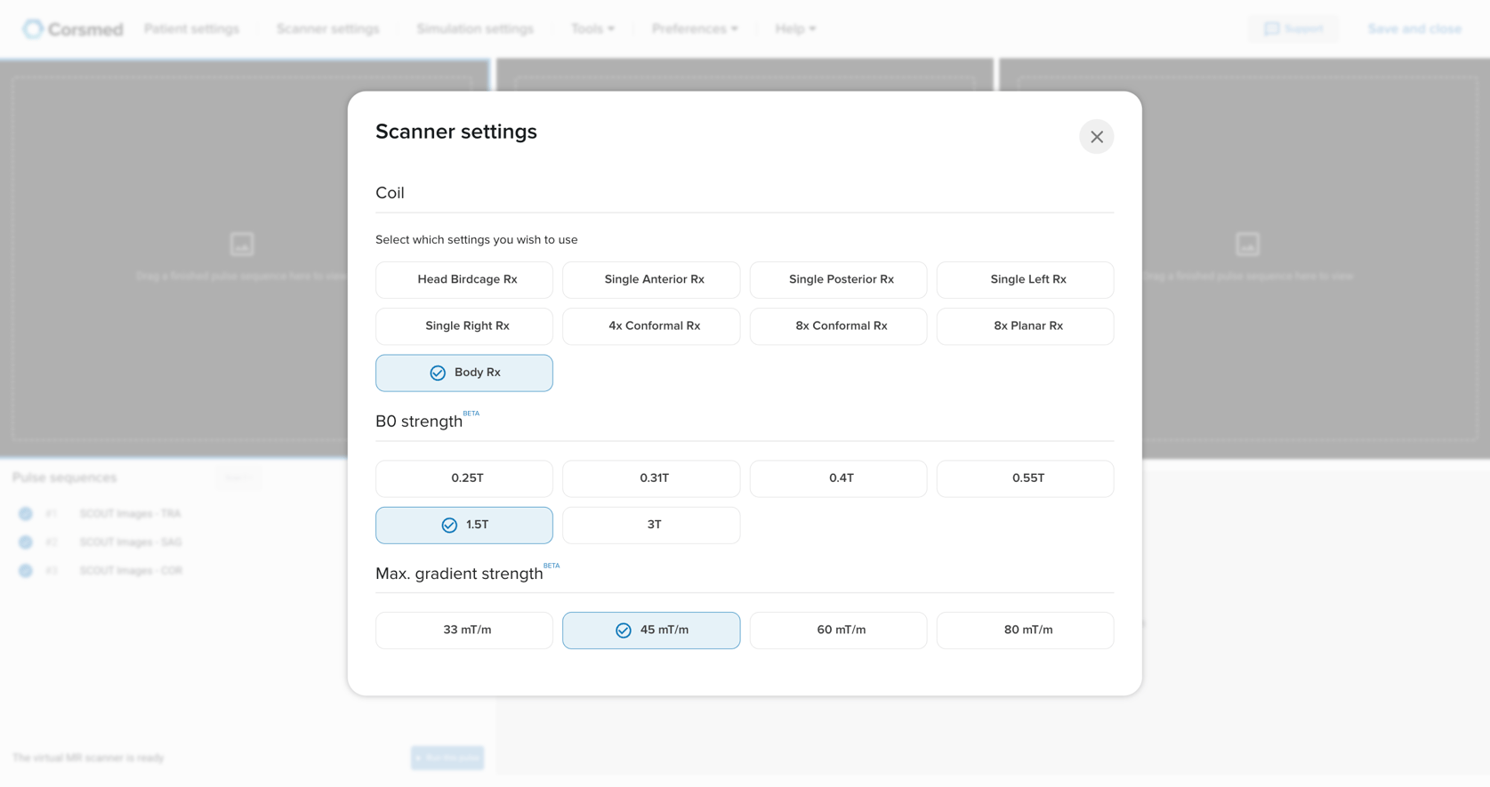 Change Scanner Settings